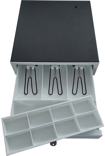 Saypos Orta Boy Metal Mandallı 11 Gözlü Dokunmatik Yazar Kasa Para Çekmecesi 33 x 36 x 9.5 cm Saypos Orta Boy Metal Mandallı 11 Gözlü Dokunmatik Yazar Kasa Para Çekmecesi 33 x 36 x 9.5 cm