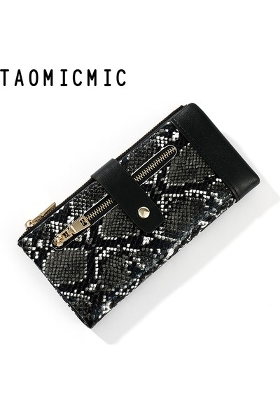 Taomicmic Kadın Yılan Deri Cep Telefonu Uzun Debriyaj Cüzdan (Yurt Dışından)