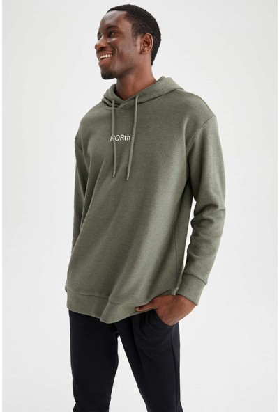 DeFacto Oversize Fit Kapüşonlu Baskılı Uzun Kollu Sweatshirt V3949AZ21AU DeFacto Oversize Fit Kapüşonlu Baskılı Uzun Kollu Sweatshirt V3949AZ21AU