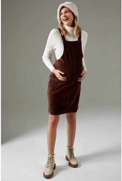 DeFacto Regular Fit Askılı Salopet Hamile Elbise W7813AZ21WN DeFacto Regular Fit Askılı Salopet Hamile Elbise W7813AZ21WN