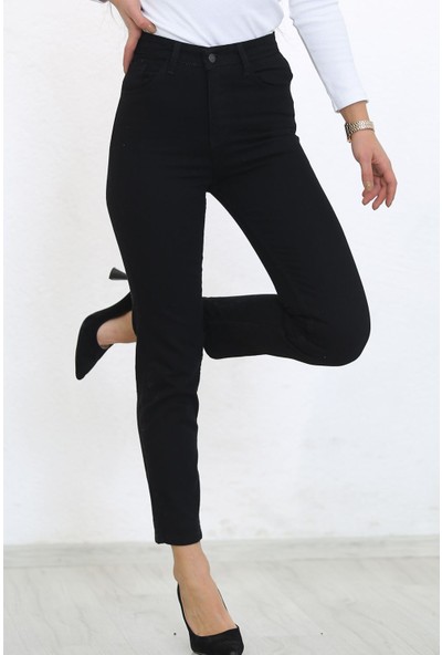 Valizade Boyfriend Kot Pantolon Siyah - 6675.925.