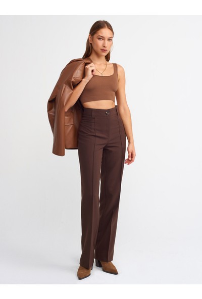 Dilvin 4888 Uzun Pantolon-A.kahve