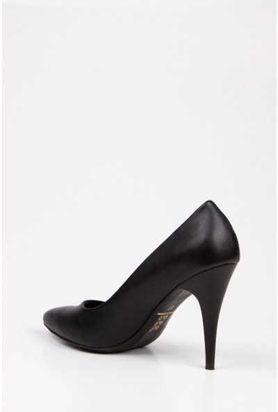 Mitto Kadın Siyah Suni Deri Yüksek Topuklu Stiletto Mitto Kadın Siyah Suni Deri Yüksek Topuklu Stiletto
