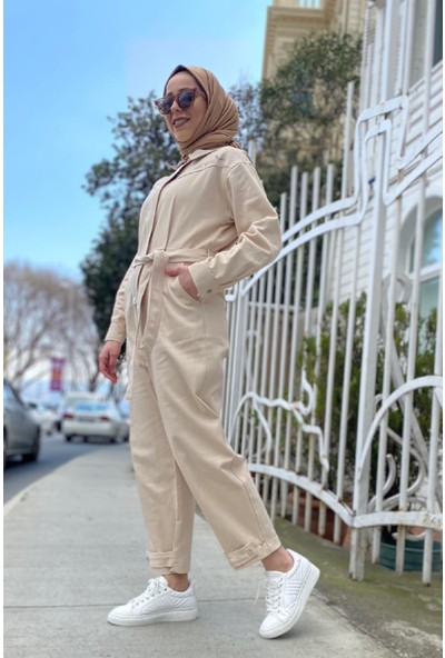 Meqlife Cotton Günlük Şık Spor Tulum