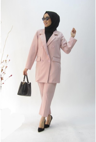 Meqlife Blazer Ceket Pantolon Tesettür Takım Meqlife Blazer Ceket Pantolon Tesettür Takım