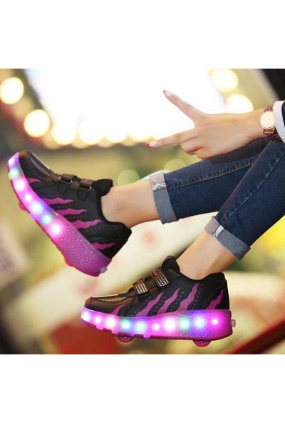 Sıtong 4 Tekerlekli USB Şarjlı LED Işıklı Paten Ayakkabı (Yurt Dışından) Sıtong 4 Tekerlekli USB Şarjlı LED Işıklı Paten Ayakkabı (Yurt Dışından)