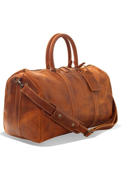 Londo Deri Seyahat Çantası 45 Lt - Camel