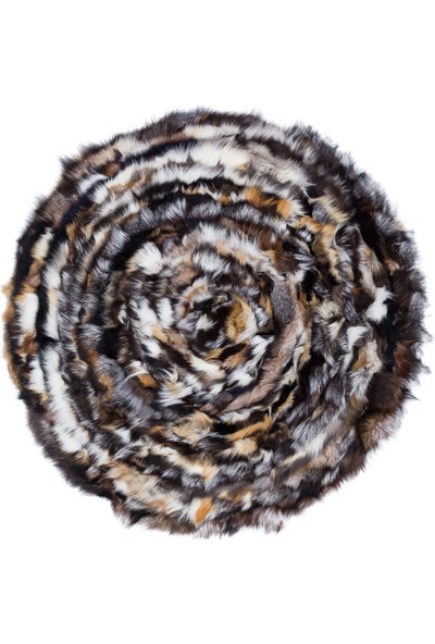 Dericibey Doğal Kürk Halı Yuvarlak DBKH527 Multy