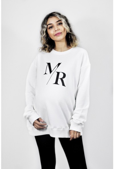 Merliyn Mr Baskılı Bisiklet Yaka Hamile SWEAT-MR-195