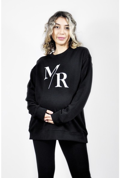 Merliyn Mr Baskılı Bisiklet Yaka Hamile SWEAT-MR-195