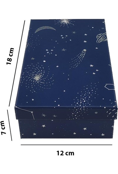 Teyreki Gıpta Cosmıc Dikdörtgen Hediyelik Boş Kutu No:1 - 12 cm x 18 cm x 7 cm Teyreki Gıpta Cosmıc Dikdörtgen Hediyelik Boş Kutu No:1 - 12 cm x 18 cm x 7 cm