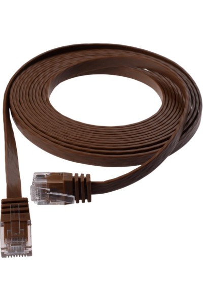 IRENIS CAT6 Yassı Ethernet (Network, LAN) Kablosu, Kahverengi, 50 cm IRENIS CAT6 Yassı Ethernet (Network, LAN) Kablosu, Kahverengi, 50 cm
