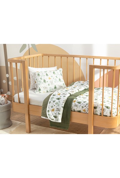 English Home Honey Bear Pamuklu Bebe Yorgan Set 95 x 145 cm Yeşil English Home Honey Bear Pamuklu Bebe Yorgan Set 95 x 145 cm Yeşil