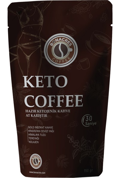 Bonacres Ketojenik Hazır Kahve Keto Instant Coffee 150 gr Bonacres Ketojenik Hazır Kahve Keto Instant Coffee 150 gr