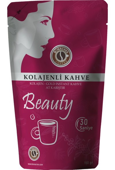 Bonacres Kolajenli Hazır Kahve Collagen Instant Coffee 150 gr