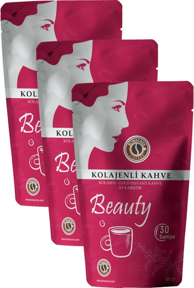 Bonacres Hazır Kolajenli Kahve Collagen Instant Coffee 3'lü 150 gr