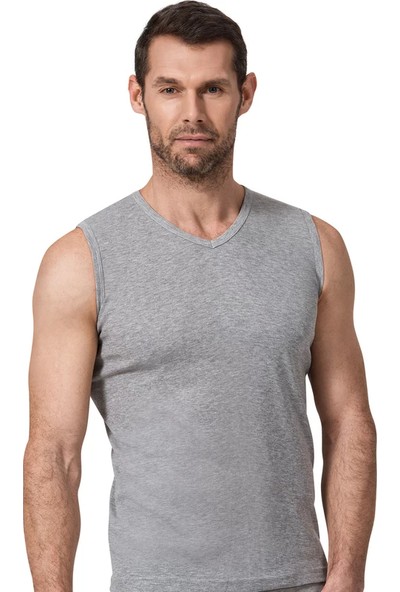 Namaldı 3'lü Erkek Ribana V Yaka Kolsuz Atlet
