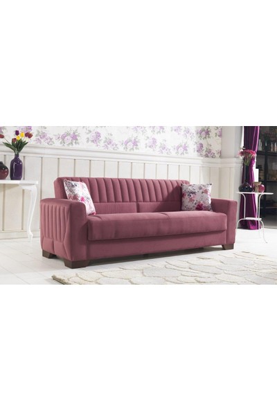 İpek Mobilya Forever Üçlü Kanepe Gül Kurusu