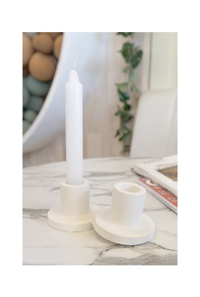 Aiwe Design 2'li Beyaz Beton Şamdanlık MUML1013 Aiwe Design 2'li Beyaz Beton Şamdanlık MUML1013