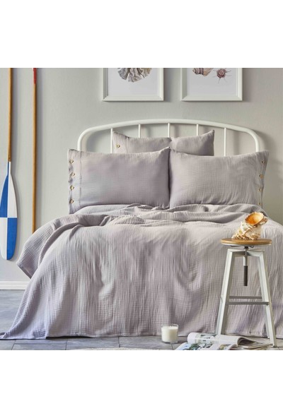 Nautica Home Pruva Gri Tek Kişilik Müslin Yatak Örtüsü Seti Nautica Home Pruva Gri Tek Kişilik Müslin Yatak Örtüsü Seti