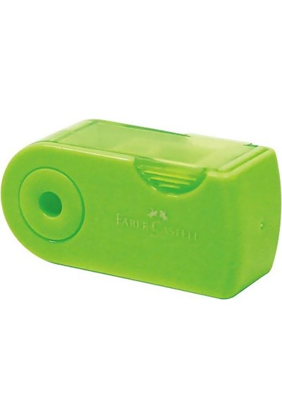 Faber-Castell Sleeve Şeffaf Gövdeli Kalemtıraş Yeşil