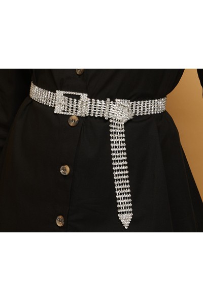 Furtek Aksesuar Taşlı 6 Sıralı Kemer