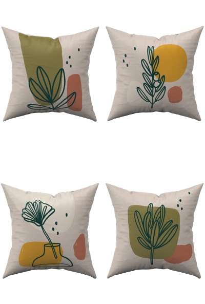 1Se2Ge Handmade Yaprak Desenli 4 Lü Kombin Dijital Baskılı Kırlent Kılıfı 1Se2Ge Handmade Yaprak Desenli 4 Lü Kombin Dijital Baskılı Kırlent Kılıfı
