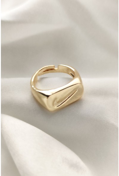 Swell Sembol Ayarlanabilir Yüzük Altın Renk Swell Sembol Ayarlanabilir Yüzük Altın Renk