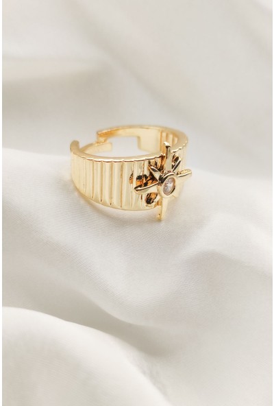 Swell Pusula Ayarlanabilir Yüzük Altın Renk Swell Pusula Ayarlanabilir Yüzük Altın Renk