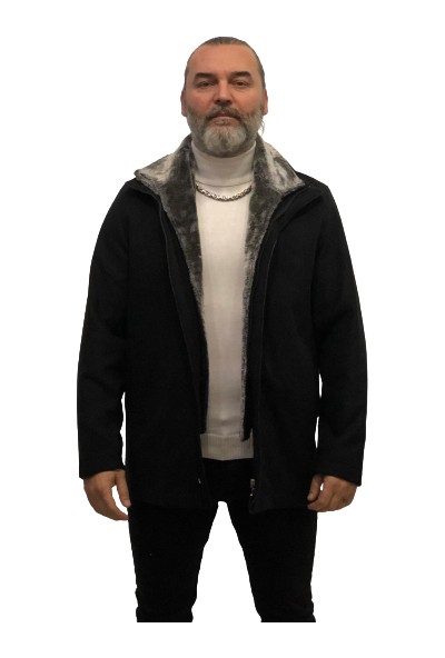 Amor Man Çıkabilir Kürk Yakalı Italyan Kaşmir Tüylenme Yapmayan Tam Kışlık Klasik Ofis-Iş Erkek Kaban