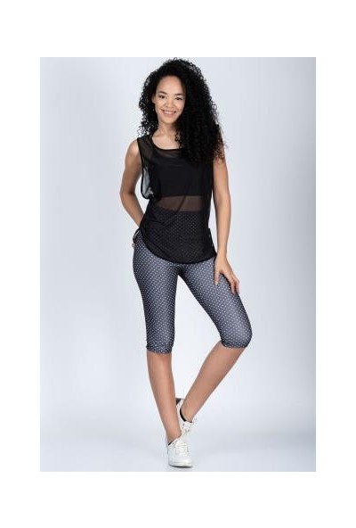 Vonda Wear 22609-PUANTIYELI Kapri Spor Tayt Vonda Wear 22609-PUANTIYELI Kapri Spor Tayt