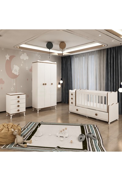 Garaj Home Melina Yıldız 3 Kapaklı Bebek Odası Takımı - Sümela