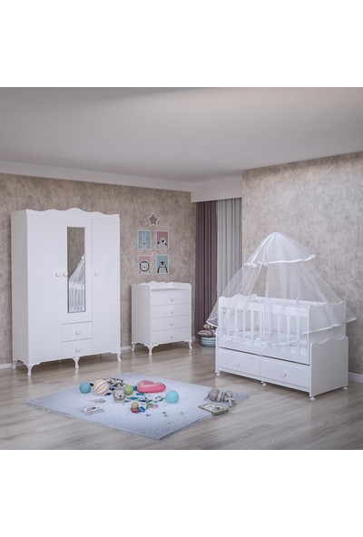 Garaj Home Elegant Bebek Odası Takımı - Yatak ve Uyku Seti Kombinli