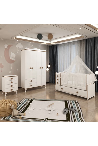 Garaj Home Melina Yıldız 4 Kapaklı Bebek Odası Takımı Sümela- Yatak ve Uyku Seti Kombinli Garaj Home Melina Yıldız 4 Kapaklı Bebek Odası Takımı Sümela- Yatak ve Uyku Seti Kombinli