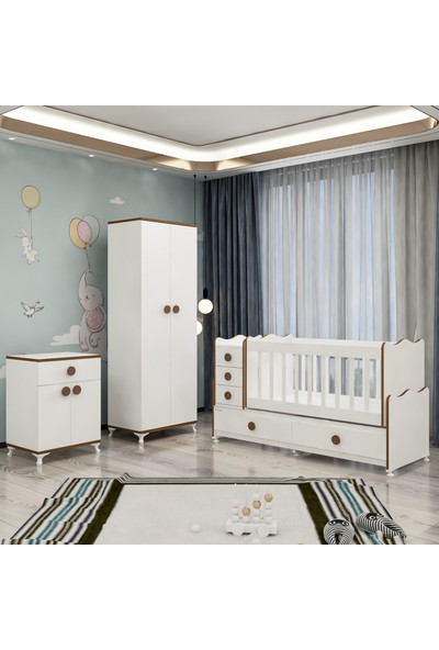 Garaj Home Melina Yıldız 2 Kapaklı Bebek Odası Takımı - Sümela