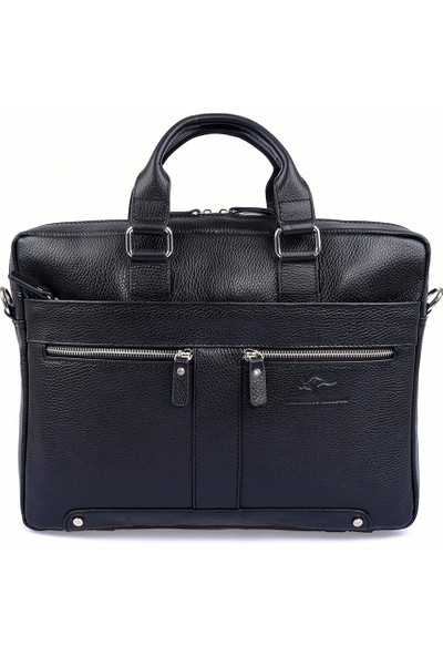 Kangaroo Kıngdom Hakiki Deri Siyah Erkek Laptop & Evrak Çantası 2977-S Kangaroo Kıngdom Hakiki Deri Siyah Erkek Laptop & Evrak Çantası 2977-S