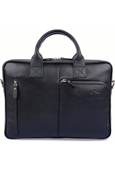 Kangaroo Kıngdom Hakiki Deri Siyah Erkek Laptop & Evrak Çantası 2688-S Kangaroo Kıngdom Hakiki Deri Siyah Erkek Laptop & Evrak Çantası 2688-S