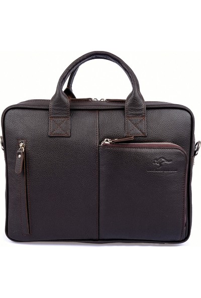 Kangaroo Kıngdom Hakiki Deri Koyu Kahverengi Erkek Laptop & Evrak Çantası 2688-K Kangaroo Kıngdom Hakiki Deri Koyu Kahverengi Erkek Laptop & Evrak Çantası 2688-K