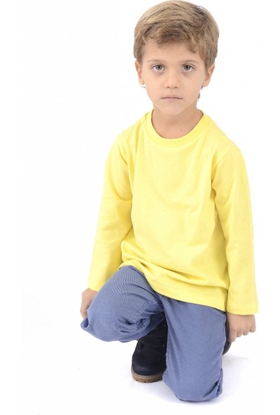 Think Simple Organik Erkek Çocuk Uzun Kollu T-Shirt - Sarı Think Simple Organik Erkek Çocuk Uzun Kollu T-Shirt - Sarı