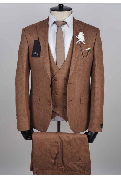 Jan Carlucci Yelekli Slimfit Drop 6 Takım Elbise Jan Carlucci Yelekli Slimfit Drop 6 Takım Elbise