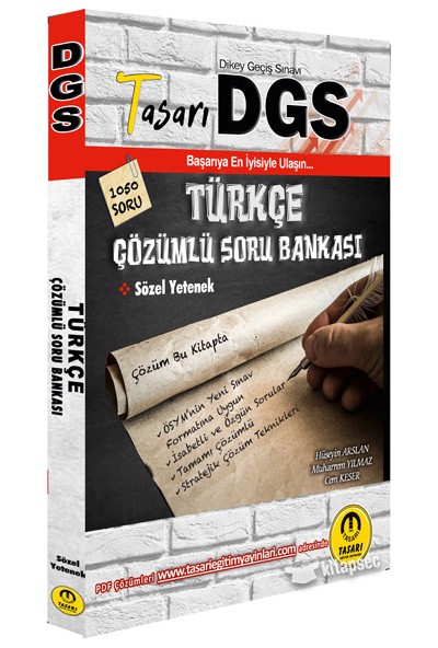 Tasarı Yayınları DGS Türkçe Çözümlü Soru Bankası Sözel Yetenek Tasarı Yayınları DGS Türkçe Çözümlü Soru Bankası Sözel Yetenek