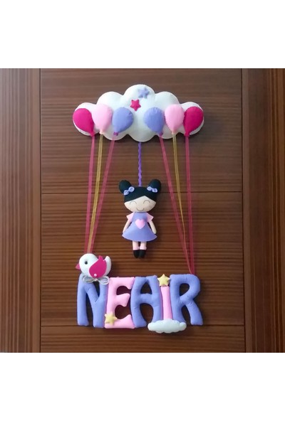 Renkli Hayallerim Nehir Isimli Pembe Lila Bedek Odası Kapı Süsü Renkli Hayallerim Nehir Isimli Pembe Lila Bedek Odası Kapı Süsü