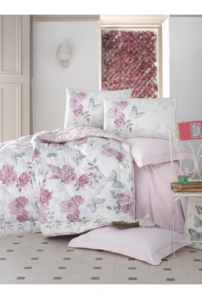 Cotton Box Ranforce Çift Kişilik Uyku Seti Rosella Pembe
