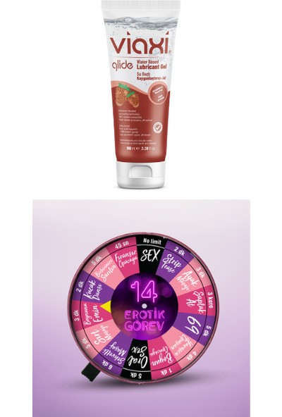 Viaxi Ozzy Store Erotik Görev Çarkı ve Viaxi Glide Çilekli Kayganlaştırıcı Jel 100 Ml. Viaxi Ozzy Store Erotik Görev Çarkı ve Viaxi Glide Çilekli Kayganlaştırıcı Jel 100 Ml.