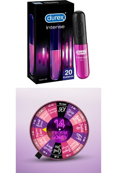 Durex Ozzy Store Erotik Görev Çarkı ve Durex Intense Uyarıcı Jel 10 ml 20 Kullanım Durex Ozzy Store Erotik Görev Çarkı ve Durex Intense Uyarıcı Jel 10 ml 20 Kullanım