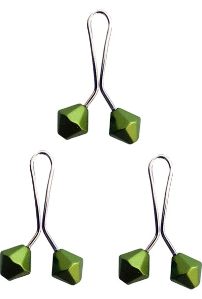 Royaleks 3 Adet Tesettür Eşarp ve Şal Klipsi Yeşil