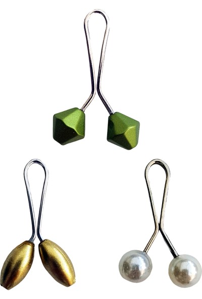 Royaleks 3 Adet Tesettür Eşarp ve Şal Klipsi Sarı Inci Beyaz Yeşil Royaleks 3 Adet Tesettür Eşarp ve Şal Klipsi Sarı Inci Beyaz Yeşil