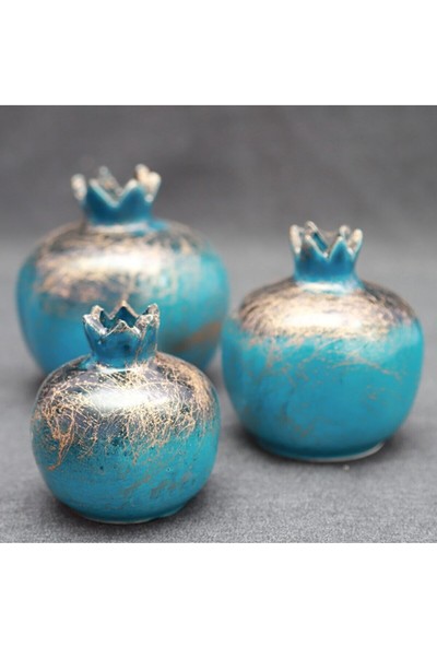 Vk Turkuaz Mavi Altın Mermer Desenli 3'lü Nar Takımı Vk Turkuaz Mavi Altın Mermer Desenli 3'lü Nar Takımı