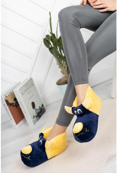 Modafrato Cc-82 Unisex Hayvanlı Panduf Peluş Ev Ayakkabısı