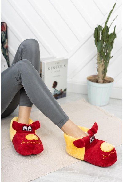 Modafrato Cc-82 Unisex Hayvanlı Panduf Peluş Ev Ayakkabısı